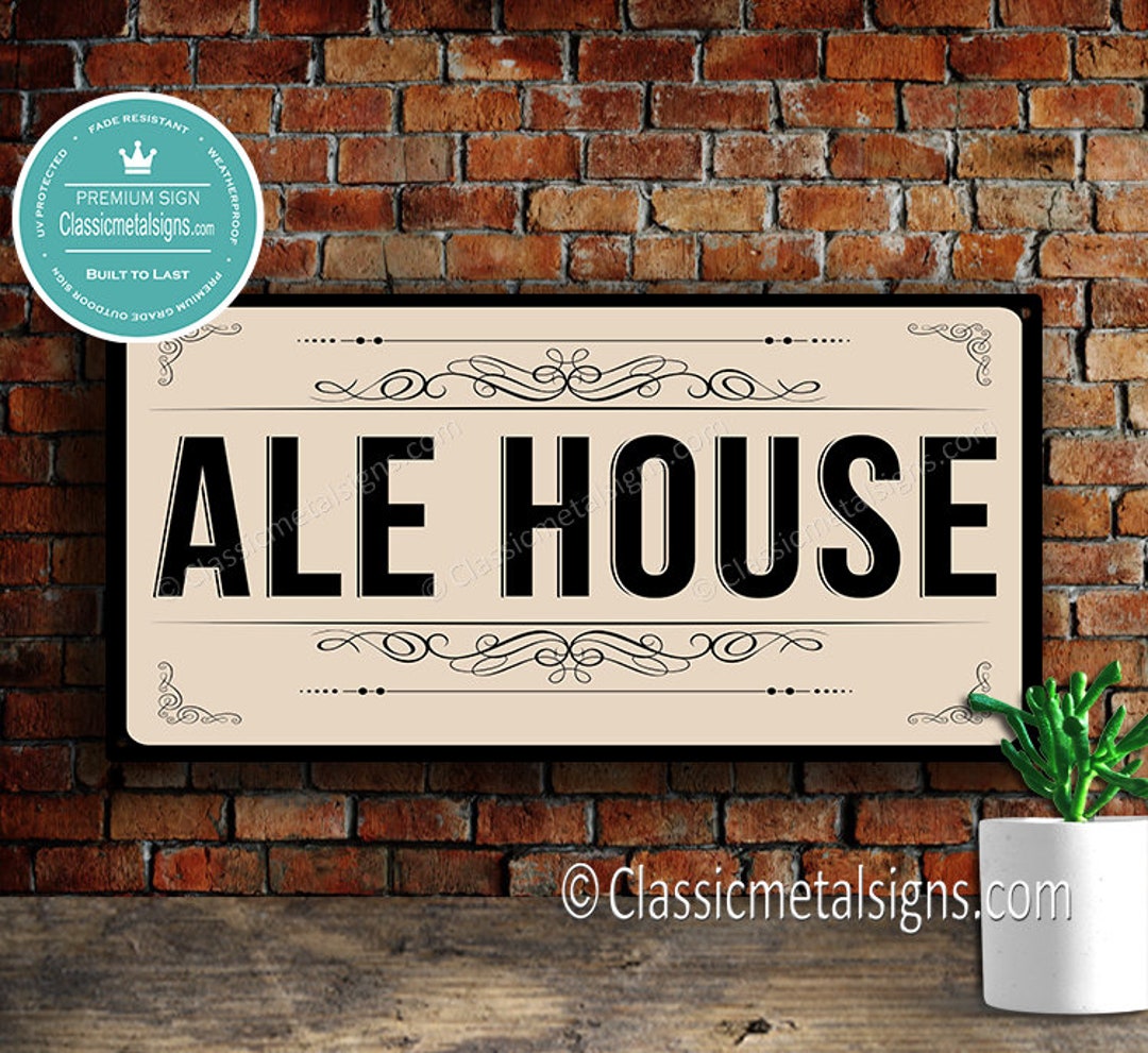Ale House Sign: Original Design Bar Decor - Etsy