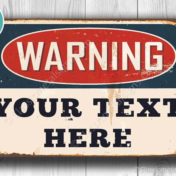 Vintage Warning Sign - Etsy