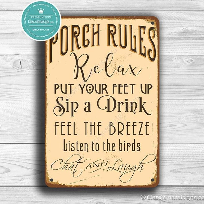Porch Rules - Etsy
