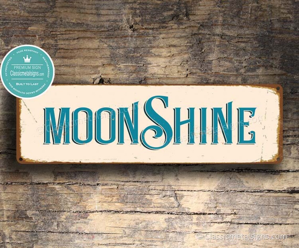 MOONSHINE SIGN Moonshine Signs Pub Decor Vintage Style Bar - Etsy
