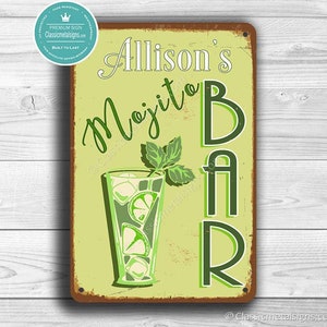 CUSTOM MOJITO BAR Sign, Customizable Mojito Bar Sign, Mojito Bar, Bar ...