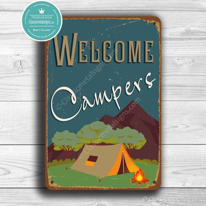 Welcome Camper Sign - Etsy