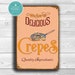 CREPES SIGN, Crepes Signs, Restaurant Sign, Cafe Sign, Diner Sign ...