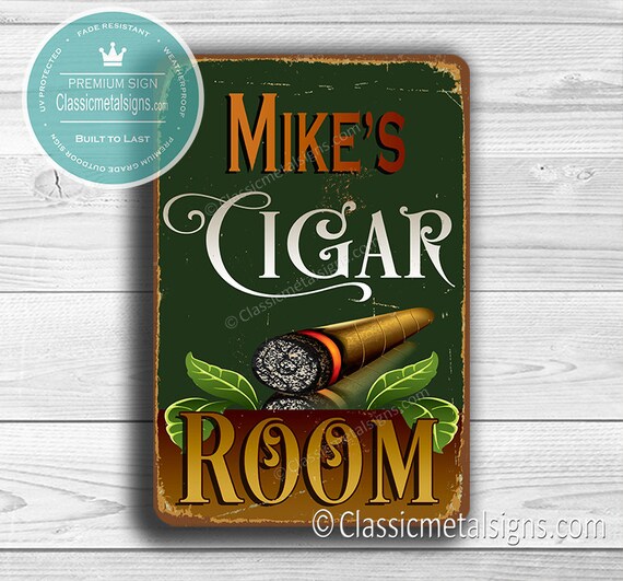 Custom CIGAR ROOM SIGN Vintage Style Cigar Room Sign | Etsy