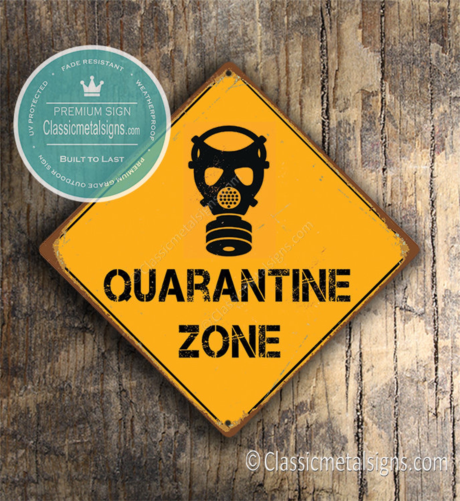 QUARANTINE ZONE SIGN Quarantine Zone Signs Danger - Etsy
