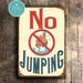 Vintage Style No Jumping Pool Sign: Rustic Aluminum Aluminum Composite ...