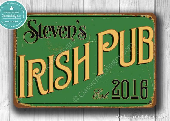 Old Irish Pub Signs Personalized Irish Pub T Shirts, Hoodies, & More