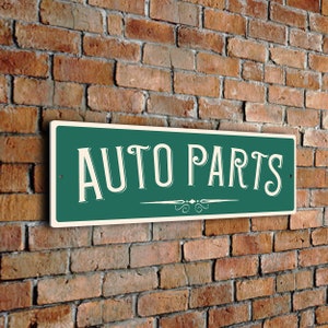 AUTO PARTS SIGN, Vintage Style Auto Parts Sign Made From Durable ...