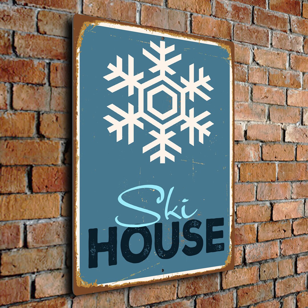 SKI HOUSE SIGNS, Ski House Sign, Ski Sign, Ski Decor, Skiing Decor, Ski ...