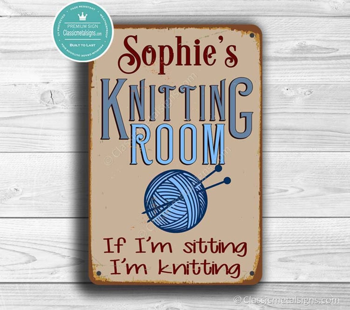 CUSTOM KNITTING ROOM Sign Personalized Knitting Room Sign - Etsy