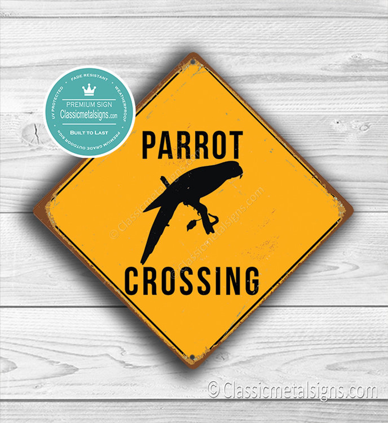 PARROT CROSSING SIGN Warning Parrot Crossing Parrot Signs - Etsy UK
