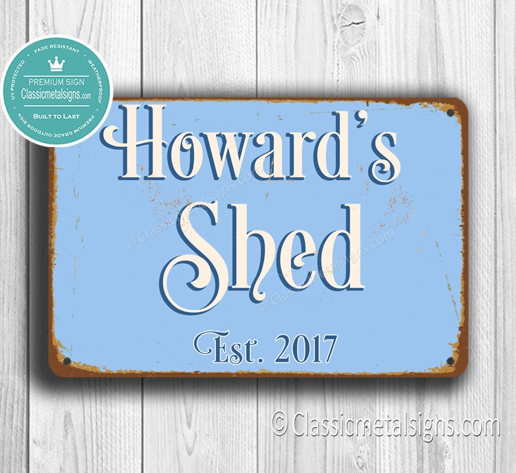 Custom SHED SIGN, Customizable Shed Signs, Vintage Style Shed Sign ...