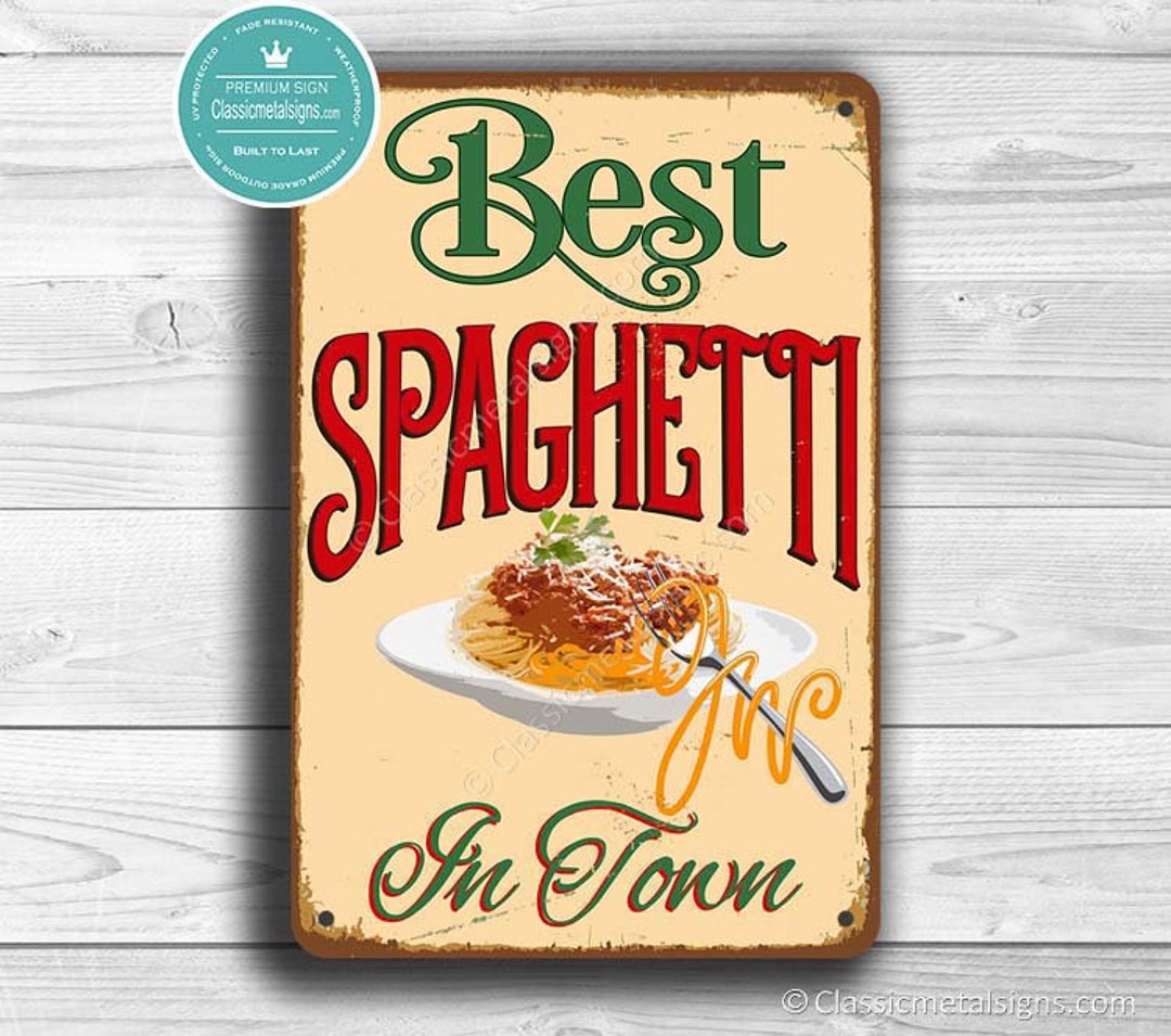 SPAGHETTI SIGN, Vintage Style Spaghetti Sign, Restaurant Sign ...
