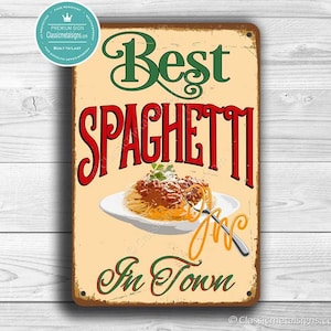 SPAGHETTI SIGN, Vintage Style Spaghetti Sign, Restaurant Sign ...