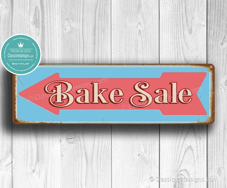 BAKE Sale Sign Bake Sale Directional Sign Bake Sale Arrow | Etsy