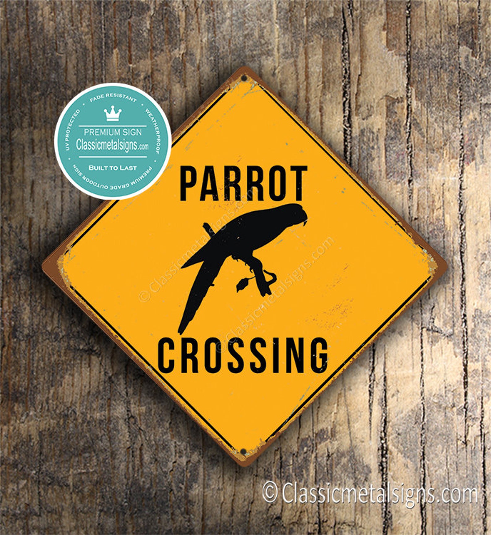 PARROT CROSSING SIGN Warning Parrot Crossing Parrot Signs - Etsy UK