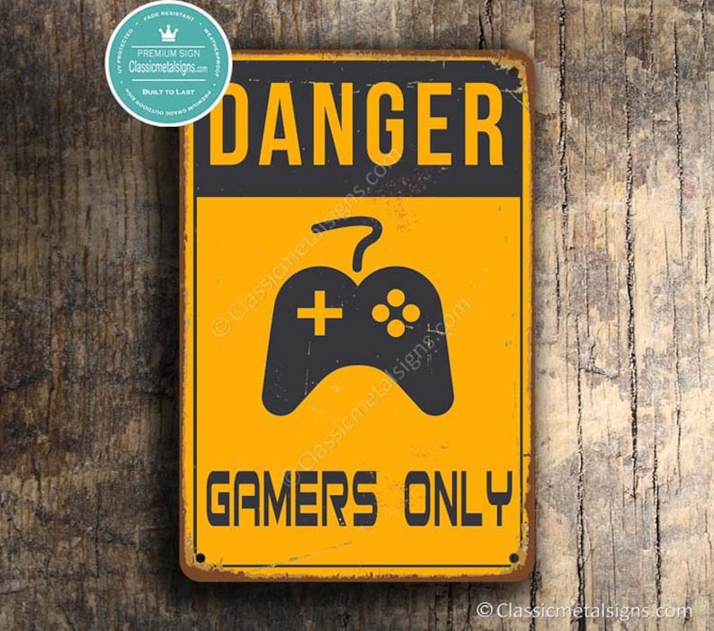 GAMERS ONLY SIGN Gamers Only Signs Vintage Style Gamers Only - Etsy