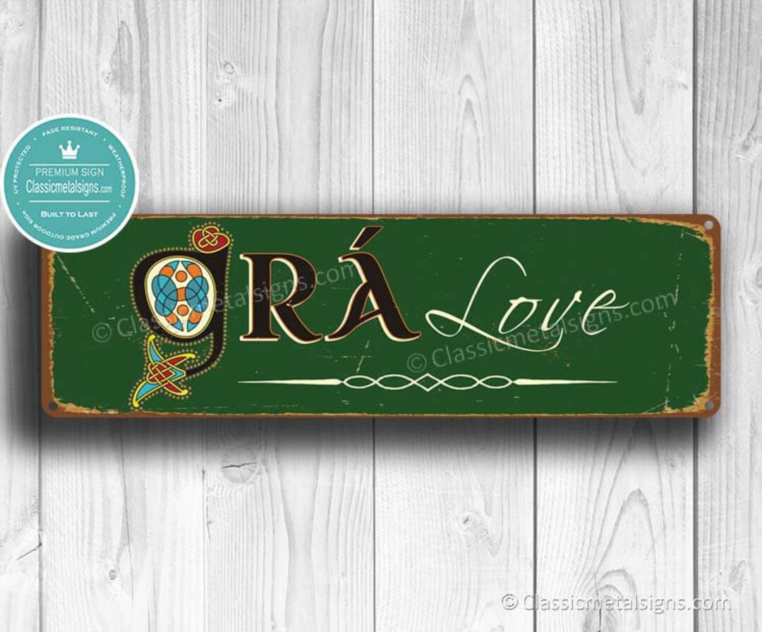 Grá Love Sign: Irish Wedding Decor, Gift From Ireland - Etsy