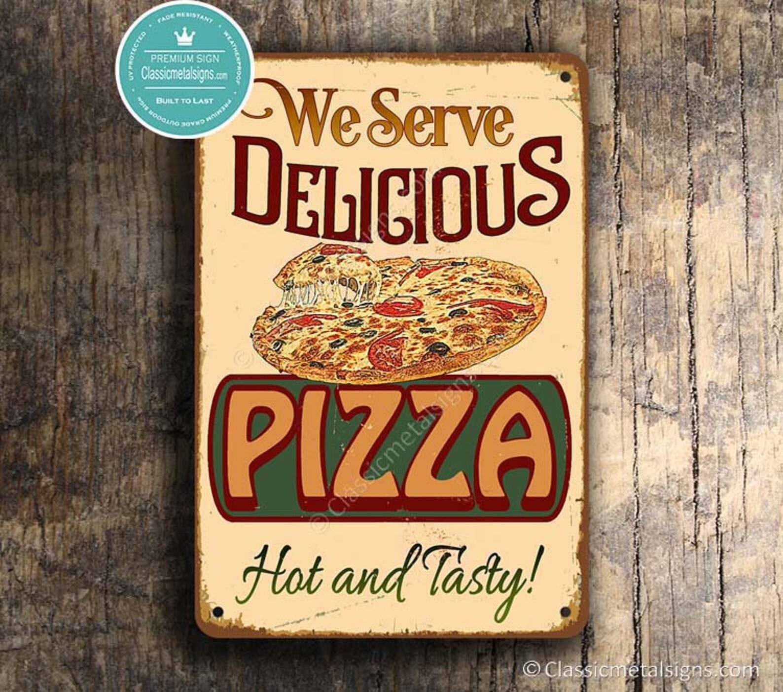 PIZZA RESTAURANT SIGN Vintage Style Pizza Sign Pizza - Etsy