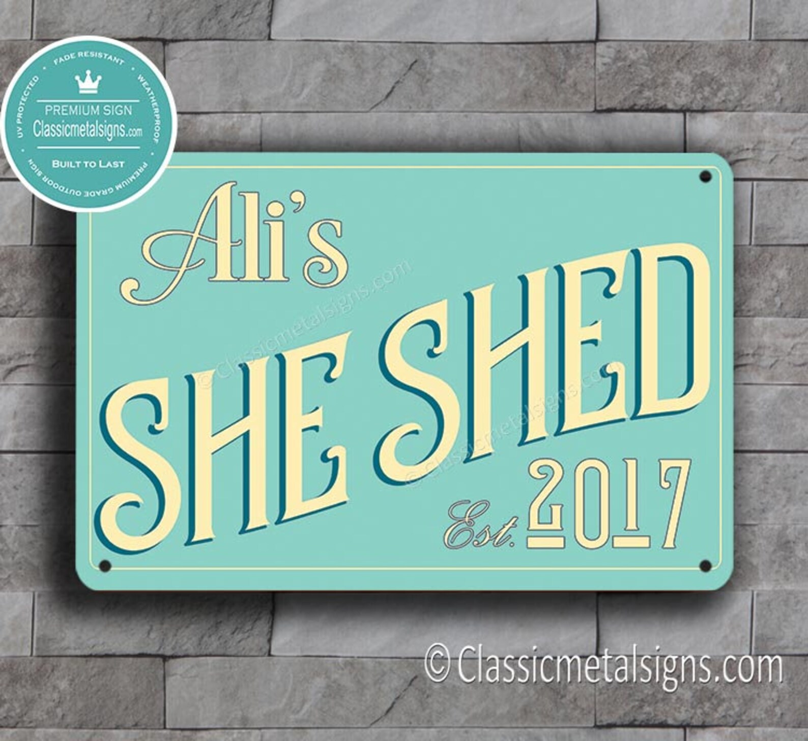 SHE SHED SIGN Customizable She Shed Classic Style She Shed - Etsy