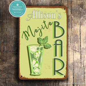 CUSTOM MOJITO BAR Sign, Customizable Mojito Bar Sign, Mojito Bar, Bar ...