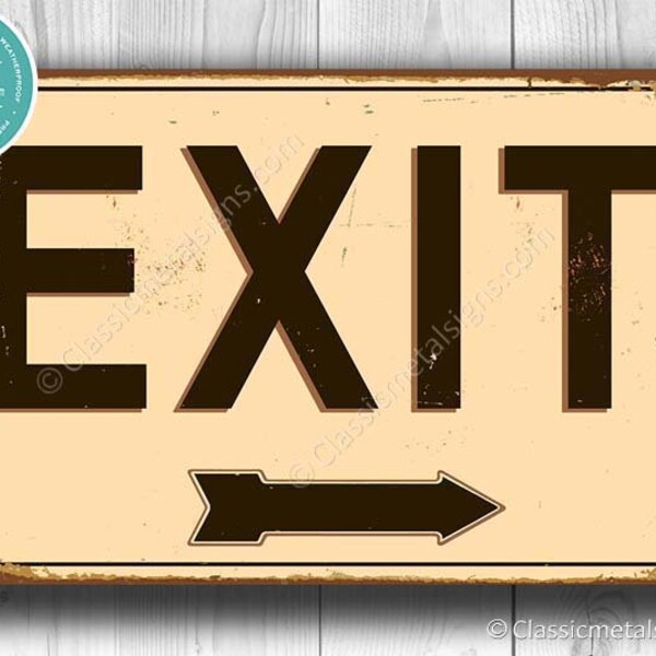 Exit Sign - Etsy UK