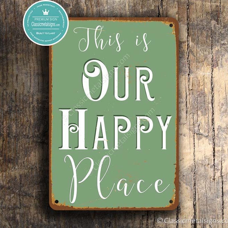 Our Happy Place Sign - Etsy