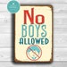 NO BOYS ALOWED Sign, No Boys Allowed Signs, Vintage Style No Boys ...
