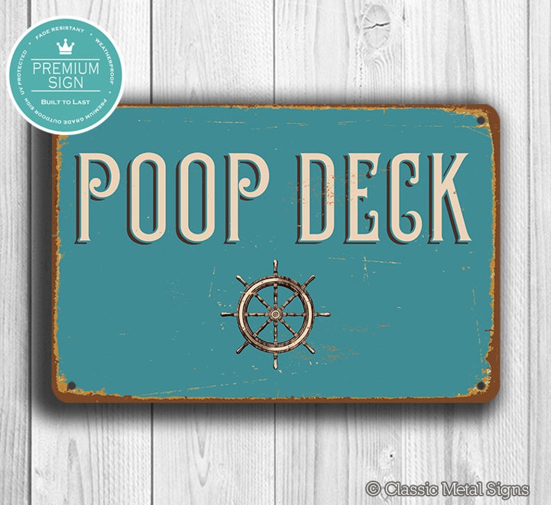 POOP DECK SIGN Nursery Decor Nursery Poop Deck Nursery | Etsy