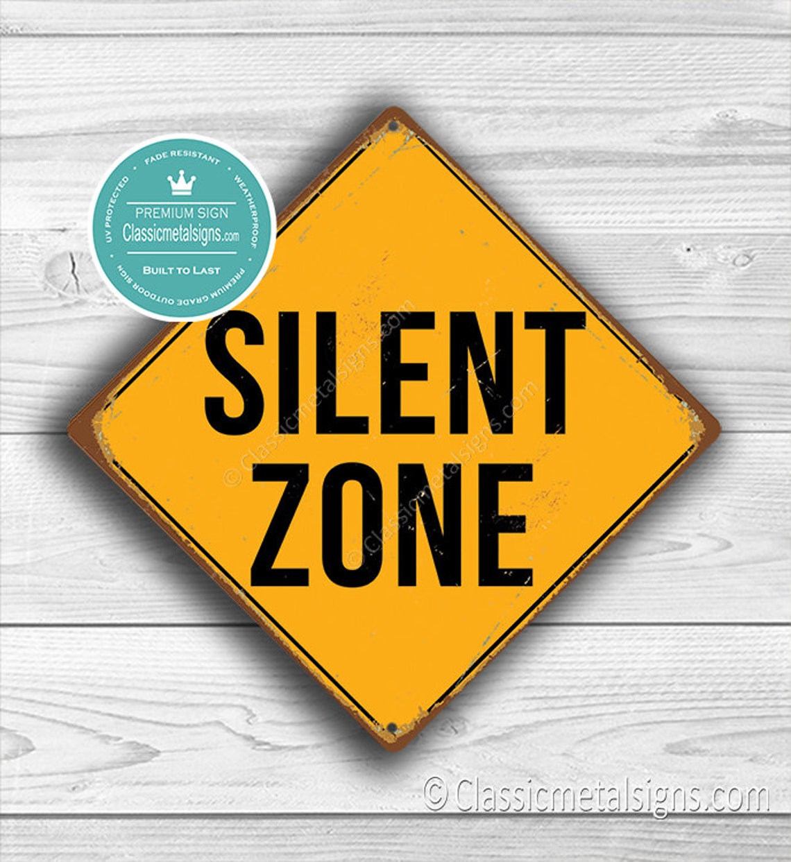 SILENT ZONE SIGN Silent Sign Silent Please Shh Silent sign | Etsy