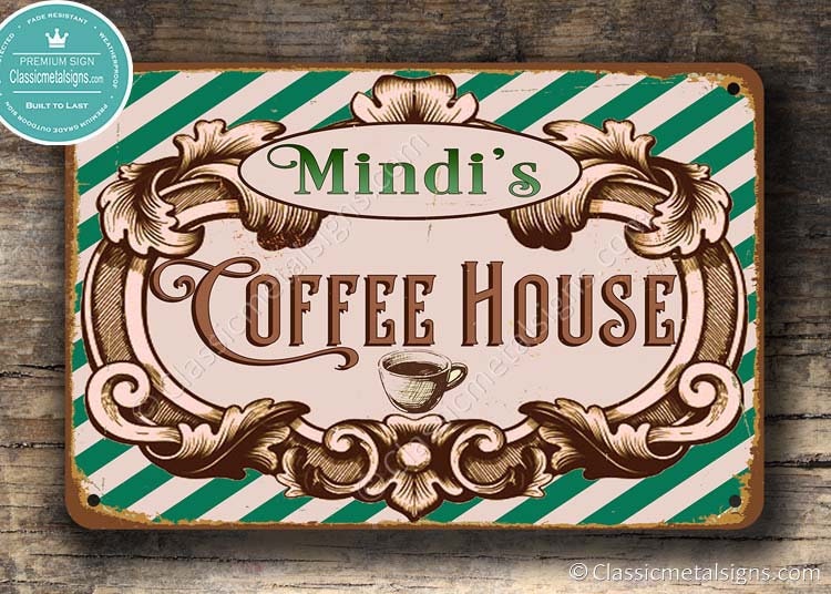 Custom COFFEE SHOP SIGN Coffee Shop Signs Vintage Style - Etsy UK