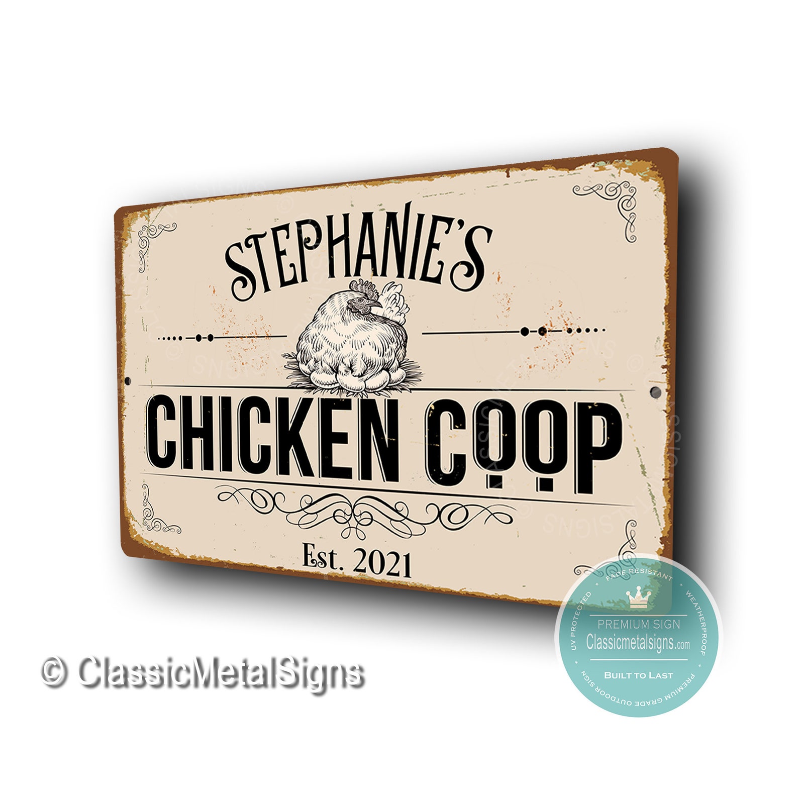 CHICKEN COOP SIGN Personalized Chicken Coop Signs Chicken - Etsy