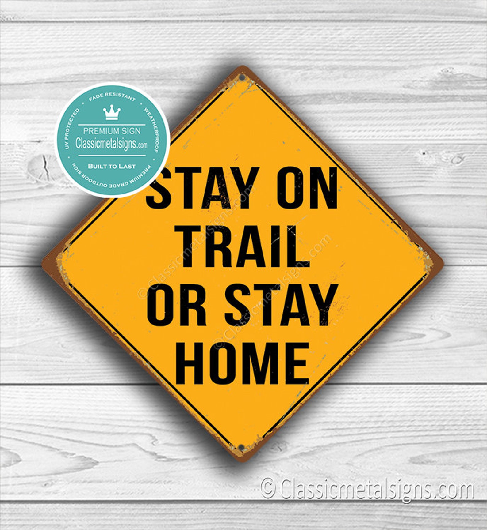 STAY ON TRAIL or Stay Home Sign Trail Signs Vintage Style - Etsy