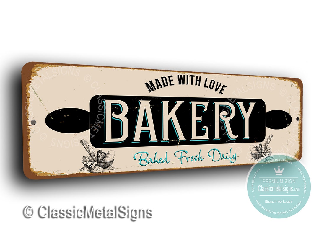 Vintage Style Bakery Sign: Rustic Aluminum Composite Decor - Etsy