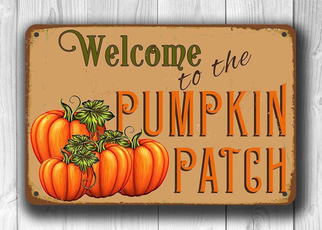 Pumpkin Patch Sign: October Décor for Gardens or Yards, Vintage ...
