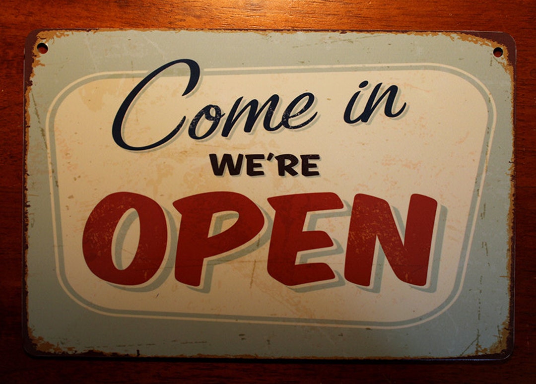 OPEN SIGN, Shop Open Sign, Vintage Style Open Sign, We're Open Sign ...