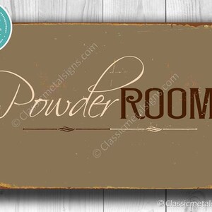 POWDER ROOM SIGN, Powder Room Signs, Vintage Style Powder Room Sign ...