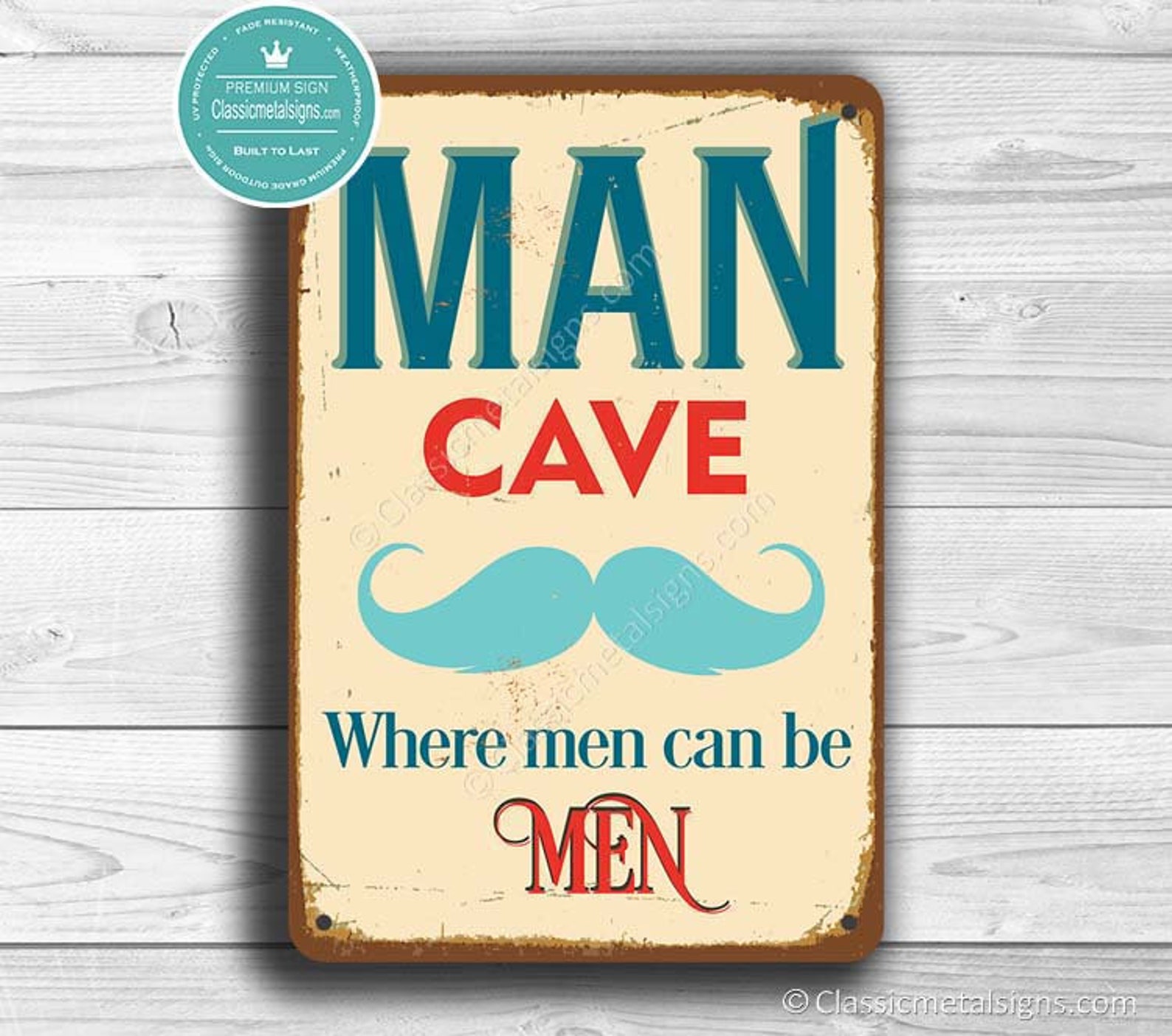MAN CAVE SIGN Man Cave Signs vintage Style Man Cave Sign | Etsy
