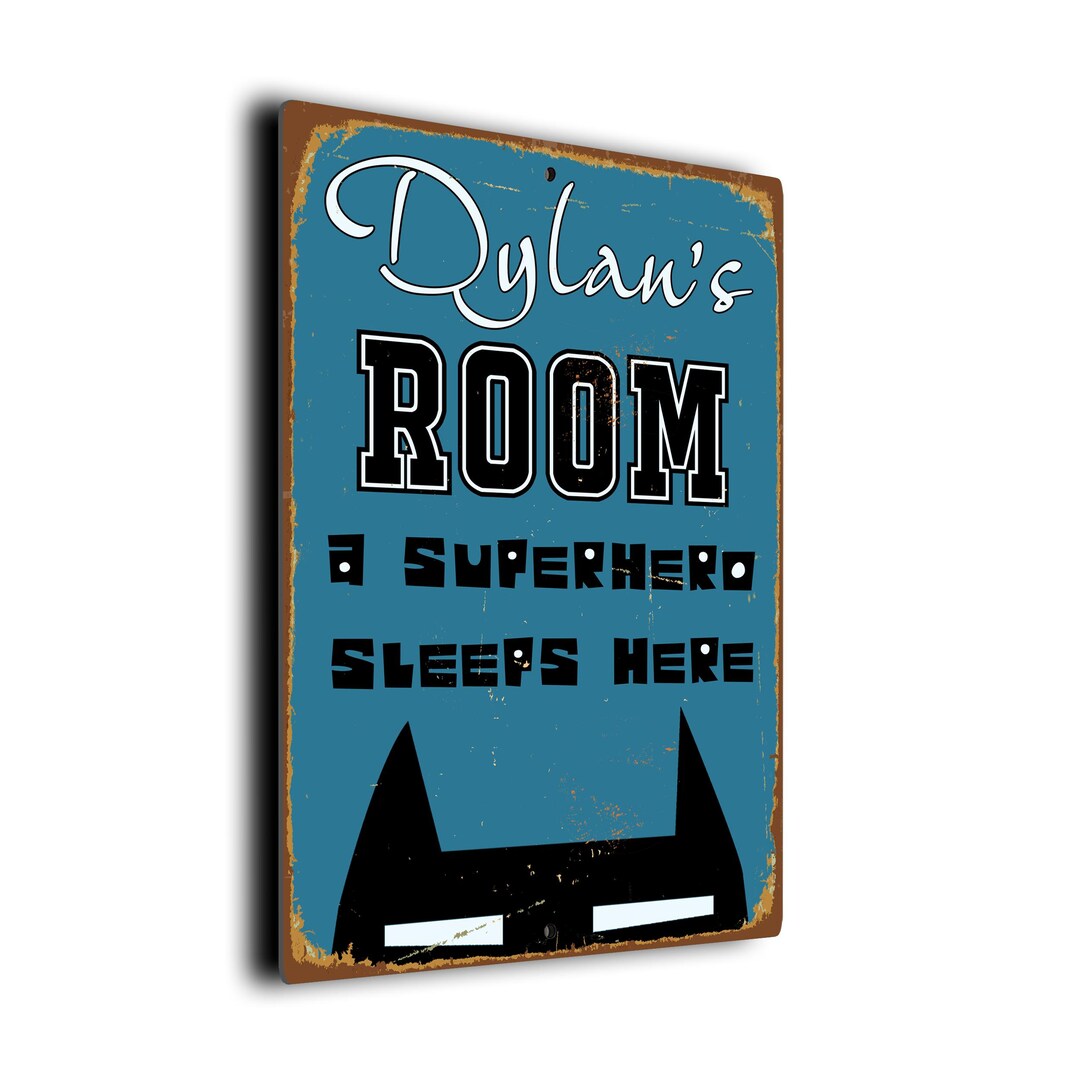 BOYS ROOM SIGN, Personalized Boys Room Signs, Superhero Sign, Boys ...