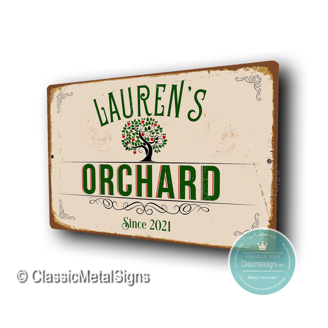 ORCHARD SIGN Personalized Orchard Sign Orchard Outdoor - Etsy