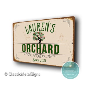 ORCHARD SIGN, Personalized Orchard Sign, Orchard , Outdoor Sign, Custom ...