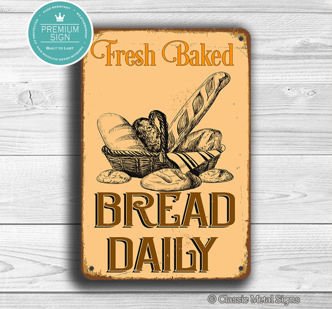 FRESH BAKED BREAD Sign Bread Sign Bakery Sign Vintage Style - Etsy Canada