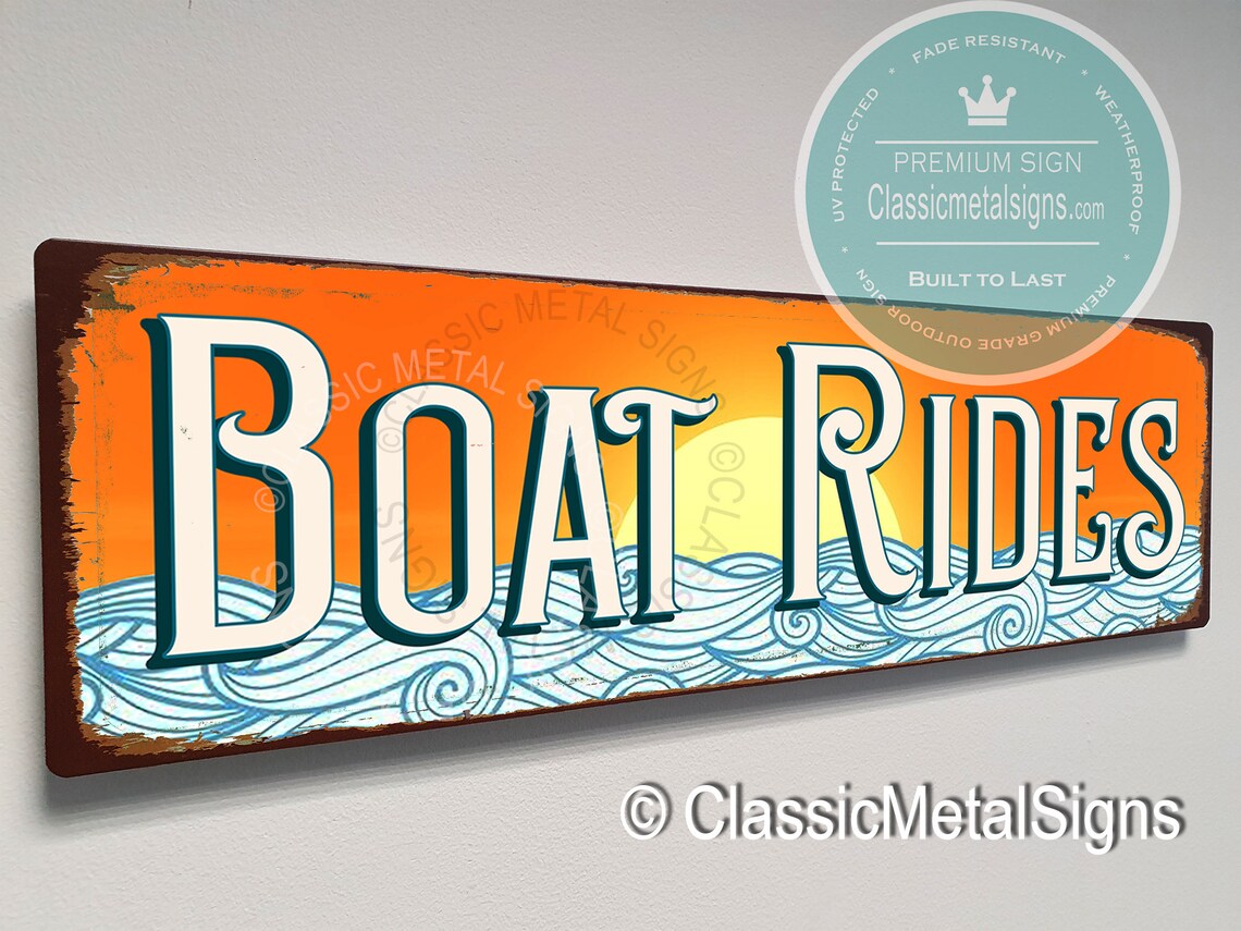 BOAT RIDES SIGN for Lake House Boat Rides Sign Outdoor - Etsy