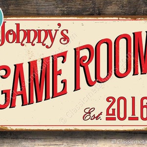 GAME ROOM SIGN, Customizable Game Room, Vintage Style Game Room ...
