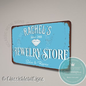 CUSTOM JEWELRY STORE Sign, Personalized Jewelry Store Sign, Vintage ...