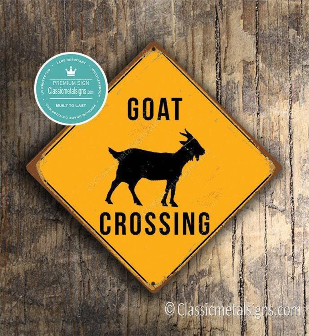 Goat Crossing Sign: for Barns or Yards, Rustic Farmhouse Décor - Etsy