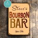 CUSTOM BOURBON BAR Sign Personalized Bourbon Sign Vintage - Etsy
