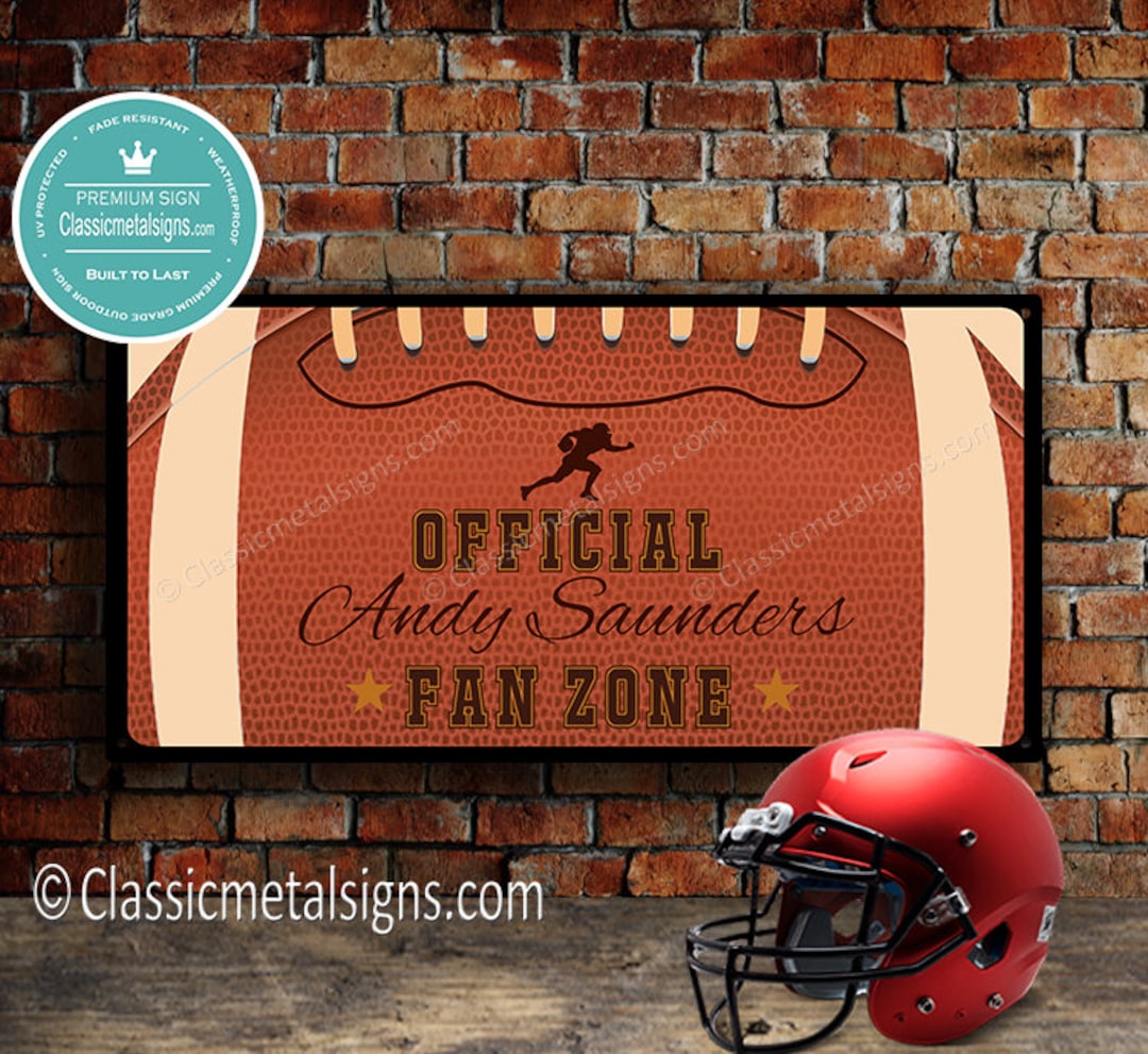 Personalized American Football Sign, Football Fan Sign, Football Fan ...