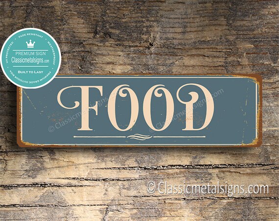 FOOD SIGN Food Decor Vintage Style Food Sign Kitchen Decor - Etsy