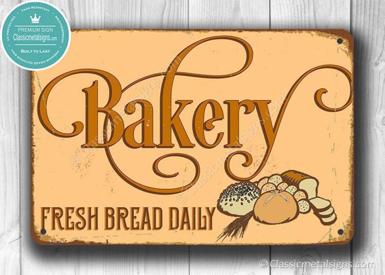 BAKERY SIGN Bakery Signs Vintage style Bakery Sign Fresh | Etsy